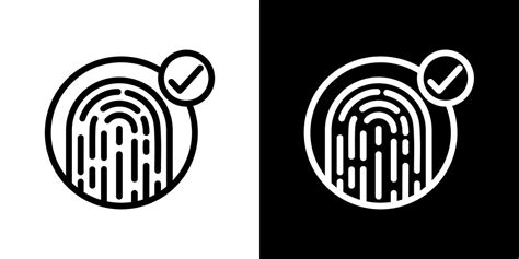 Biometric Security Icon Set Fingerprint Royalty Free Vector