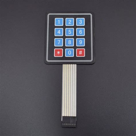 4 X 3 Matrix Array 12 Key Membrane Switch Keypad Rees52