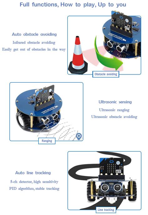 AlphaBot2 Robot Building Kit Based On BBC Micro Bit Micro Bit Nie Je Sucastou WS 15402