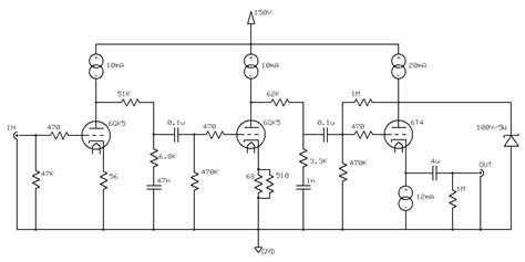 6sn7 Preamp Schematics Diagram