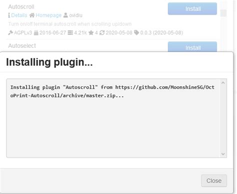Cant Install Plugins After Octoprint 152 Update On Octopi 0170