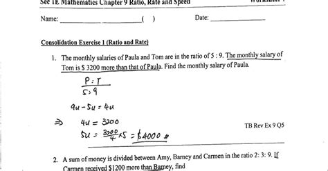 Ratio Rate And Speed