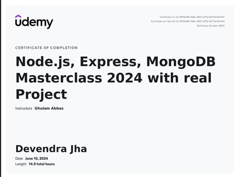 Udemy Course On Nodejs Express Mongodb Devendra Jha Posted On The Topic Linkedin