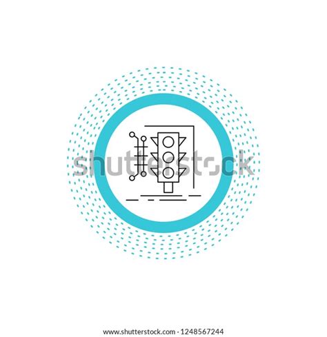 City Management Monitoring Smart Traffic Line Stock Vector Royalty Free 1248567244 Shutterstock