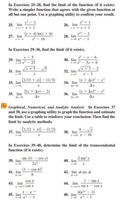 Solved In Exercises 25 28 Find The Limit Of The Function