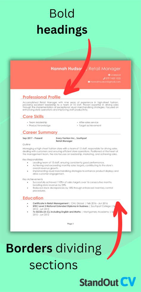 How To Structure A CV In 2025 CV Example And Guide
