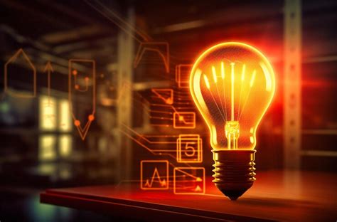 Premium Ai Image Beside A Chart A Radiant Light Bulb Shines An Illuminating Symbol Of Ideas
