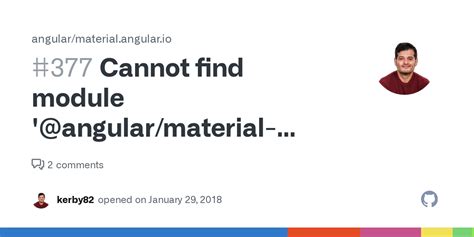 cannot find module angular material examples · issue 377 · angular