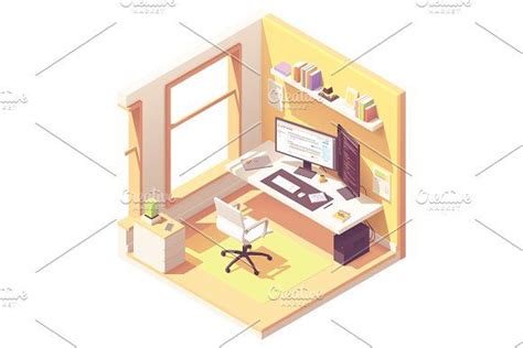 Creative Isometric Programmer Workspace