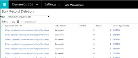 dynamics 365 bulk delete jobs carl de souza