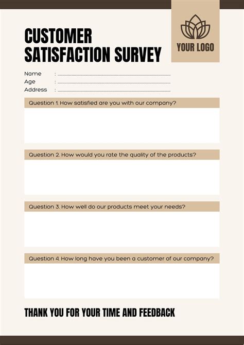 Customer Feedback Form For Products