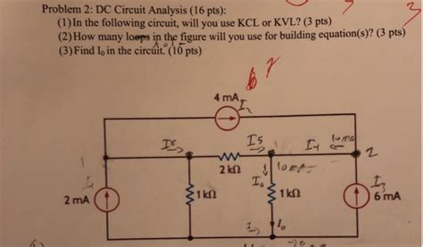 Solved Problem DC Circuit Analysis Pts In The Chegg