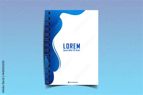 Notebook Cover Template Notepad Cover And Page Of The Annual Report Book Cover Design Isolated