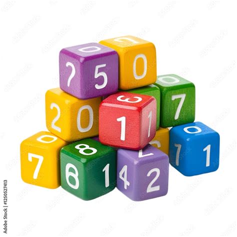 Brightly Colored Math Blocks With Visual Numbers And Addition Or Subtraction Symbols For
