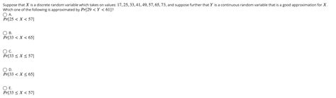 Solved Suppose That X ﻿is A Discrete Random Variable Which