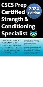 CSCS Certified Strength Conditioning Specialist Exam Prep Study Guide That Highlights The
