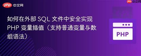 如何在外部 Sql 文件中安全实现 Php 变量插值（支持普通变量与数组语法） Php教程 Php中文网