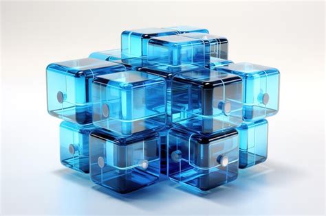 Premium Vector Ice Cubes Isolated On A White Background