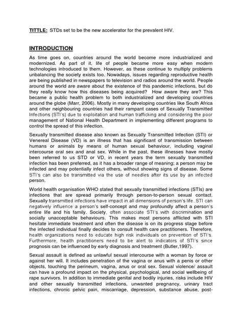 Sti Research Sexually Transmitted Infection Hivaids