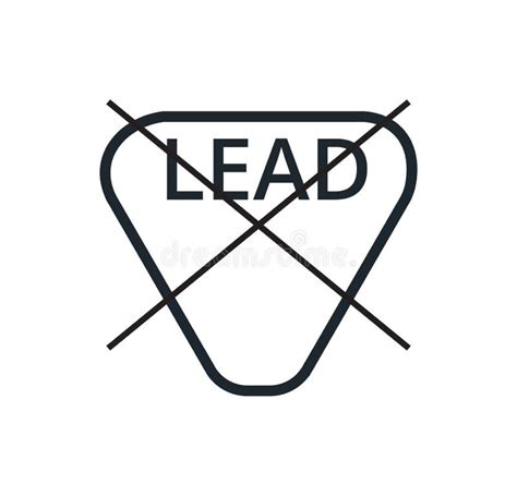 does not contain lead symbol concept of packaging and regulations stock vector illustration