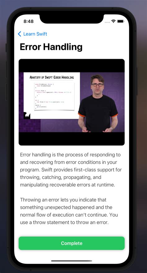 A Simple Learning App That Gives An Introduction To The Basics Of Swift