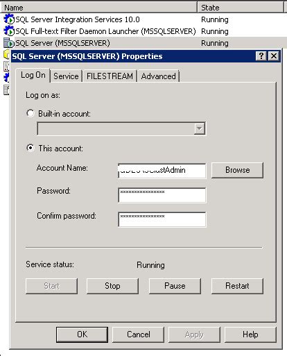Unable To Start Sql Server Service