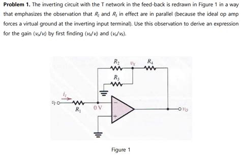 Solved Problem 1 The Inverting Circuit With The T Network