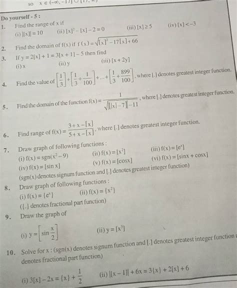 Sgn X Denotes Signum Function And Denotesgreatestintegerfunction 8