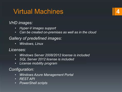 iaas windows azure virtual machines ppt