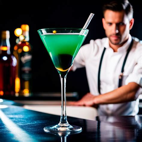 Emerald Elixir Twist Mesmerizing Cocktail With Absinthe Citrus And Sparkling Wine