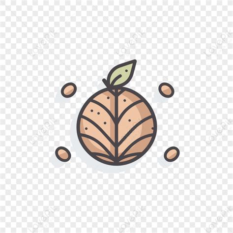 흰색 배경 벡터 일러스트 레이 션에 고립 된 씨앗 아이콘으로 말린 사과와 플랫 오렌지ui개요 Png 일러스트 무료 다운로드 Lovepik