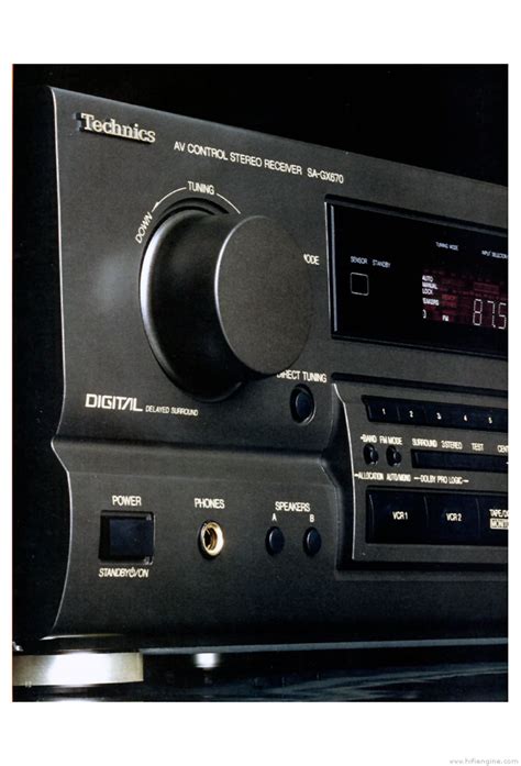 Technics SA GX670 AV Control Stereo Receiver Manual HiFi Engine