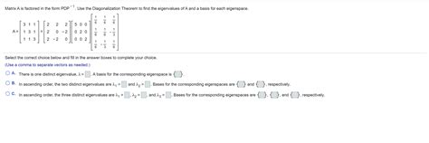 Solved Let A Pdp 1 And P And D As Shown Below Compute A4