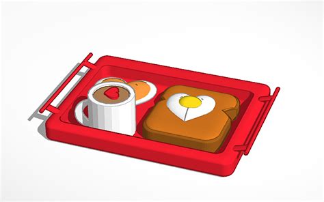 3d Design Valentines Breakfast Meal Tinkercad