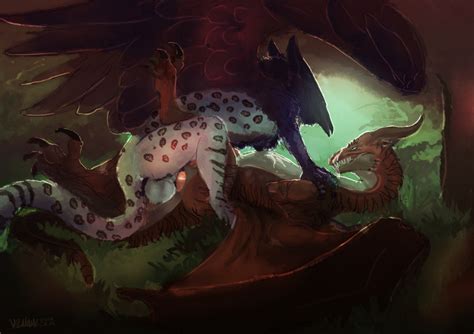 Rule 34 Avian Balls Cum Dragon Duo Feral Gryphon Horn Male Penis
