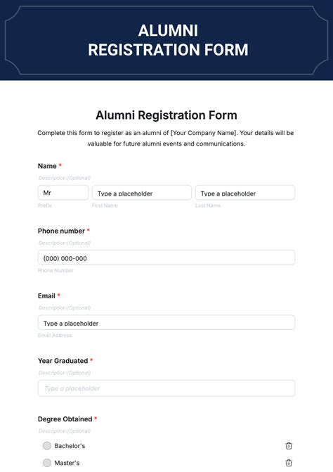 Free Course Registration Form Template To Edit Online