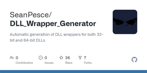 Github Seanpesce Dll Wrapper Generator Automatic Generation Of Dll Wrappers For Both Bit
