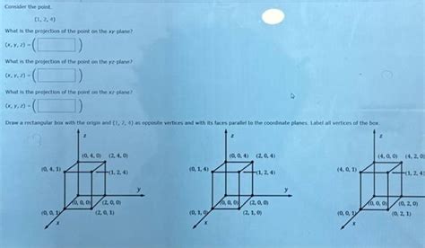 Solved Consider The Point What Is The Projection Of Chegg