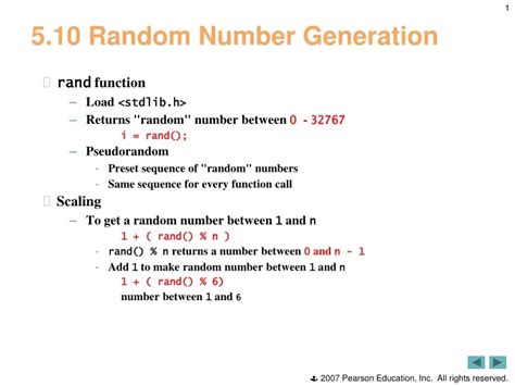 Ppt Random Number Generation And Storage Classes Powerpoint