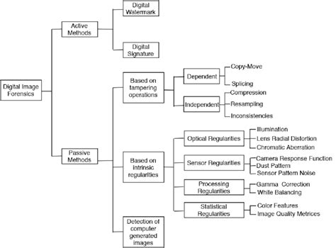 Classification Of Multimedia Forensics Download Scientific Diagram