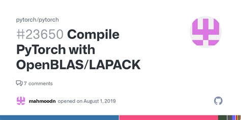 Compile PyTorch With OpenBLAS LAPACK Issue Pytorch Pytorch GitHub