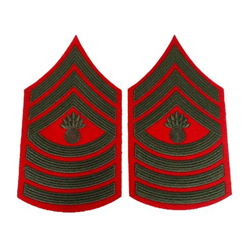 3 Usmc Master Gunnery Sergeant Enlisted Rank Patches Us Marine Corps