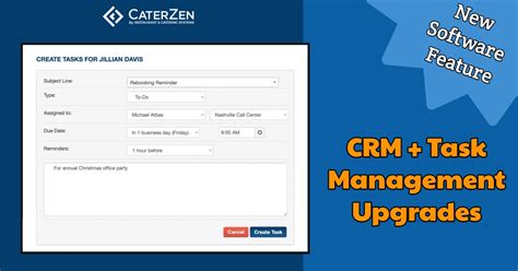 CaterZens New CRM The Best Task Management In Catering Software