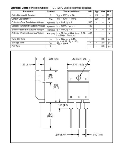 Nte2538 Datasheet Nte2538 Nteelectronics Pdf Silicon Npn Transistor Nte