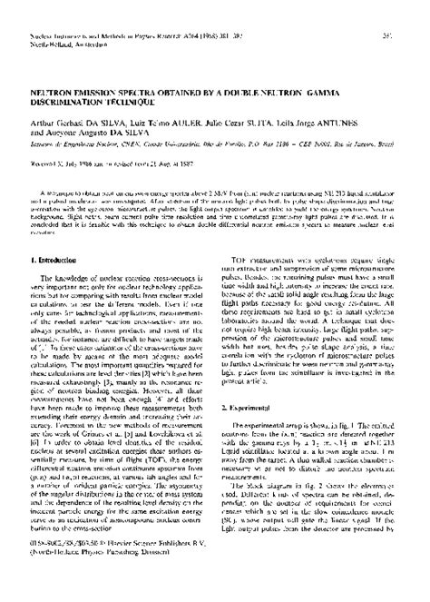 pdf neutron emission spectra obtained by a double neutron gamma