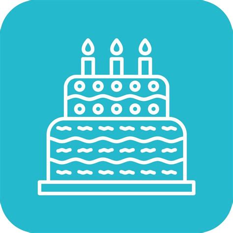 Cake Line Round Corner Background Icons 14689851 Vector Art At Vecteezy