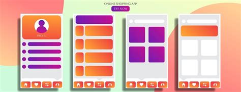 Premium Vector Online Shopping Mobile Application Template Uiux Design User Interface