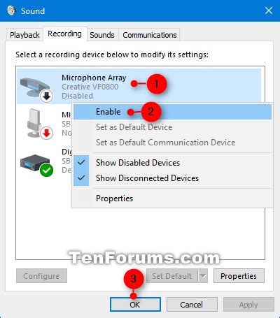 Enable Or Disable Microphone In Windows Tutorials