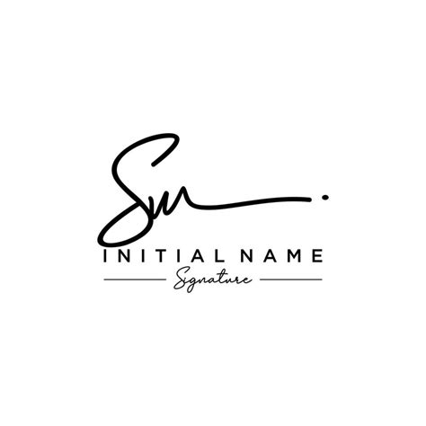 Letter Sw Signature Logo Template Vector 20426849 Vector Art At Vecteezy