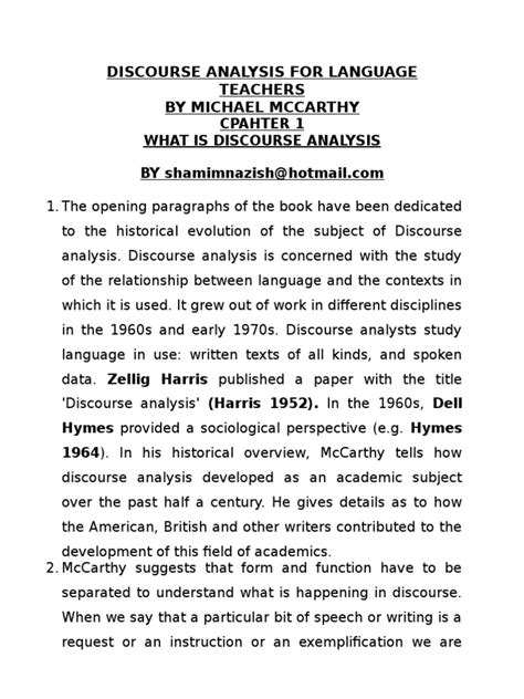 summary of discourse analysis for langua pdf stress linguistics